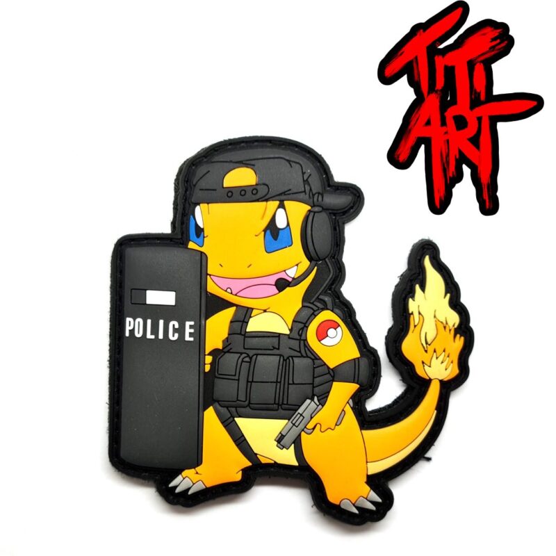 Police Charmander Titi Art PVC Patch – Just For Patches